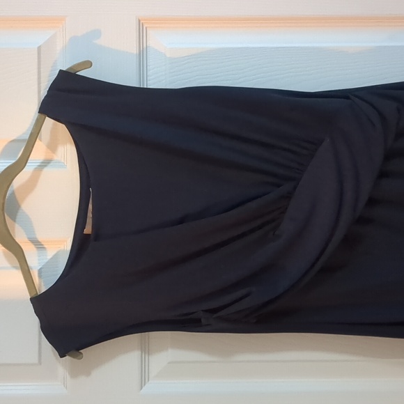 LOFT | Dresses | Loft Navy Blue Ruched Dress | Poshmark
